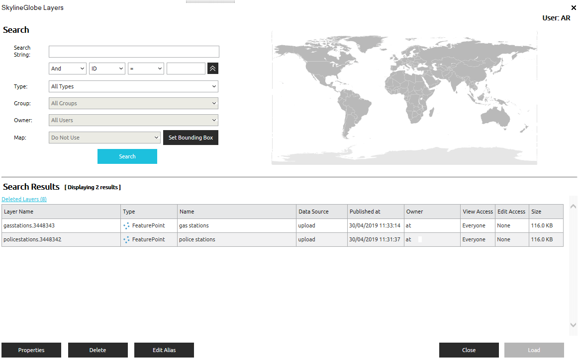 Loading Layers from SkylineGlobe Server (SGS)